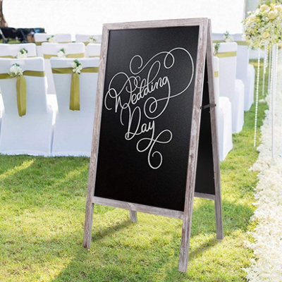 FATIVO 100x50cm Jumbo Chalkboard A Frame Blackboard with Wiping Cloth ...