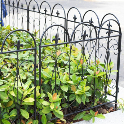 FATIVO 5PCS Decorative Garden Fence Thicken Metal Edge Border Flower ...