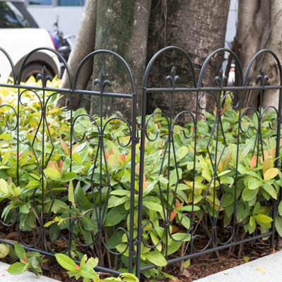 FATIVO 5PCS Decorative Garden Fence Thicken Metal Edge Border Flower ...