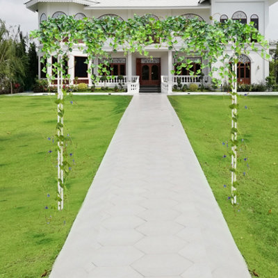 FATIVO Extra Large Metal Garden Arch Wedding Arch Stand 165x208 cm ...