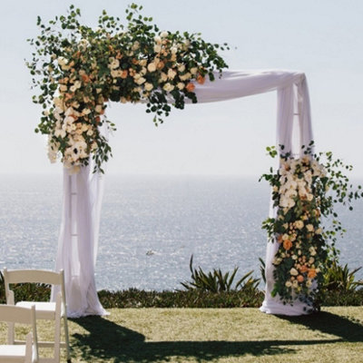 FATIVO Extra Large Metal Garden Arch Wedding Arch Stand 165x208 cm ...
