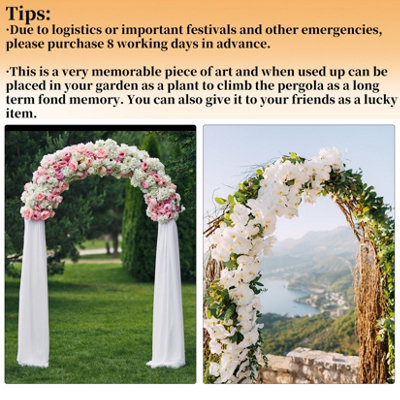 FATIVO Strong 3-Pole Wedding Arch Stand Metal Flower Rack Door Frame ...