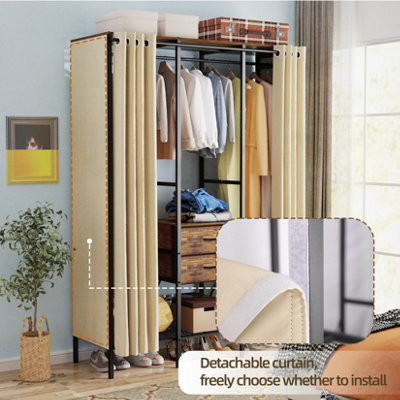 FATIVO XXXL-Heavy Duty Wardrobe Open Drawer Storage Cabinet Clothes ...