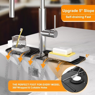 Faucet Mat, Faucet Handle Splash Guard, Kitchen Bathroom Countertop ...