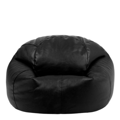 Faux Leather Classic Bean Bag Black Bean Bag Chair