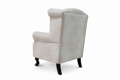 Faux Leather Suede Effect Britannia Wing Back Chair with Union Jack ...