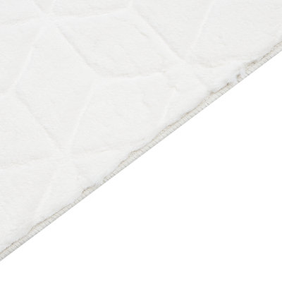 Faux Rabbit Fur Rug 160 x 230 cm White THATTA