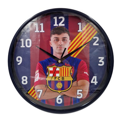 FC Barcelona Pedri Wall Clock Blue/Garnet (One Size)