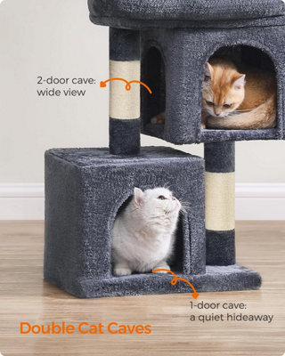 Feandrea Cat Tree, Cat Tower, Small, Cat Condo for Small Cats, Large ...