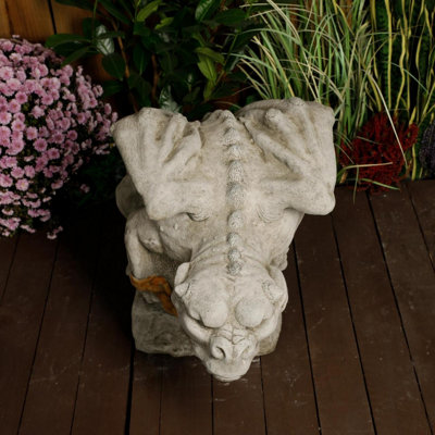 Fearsome Chained Gargoyle Guardian on Ball Statue