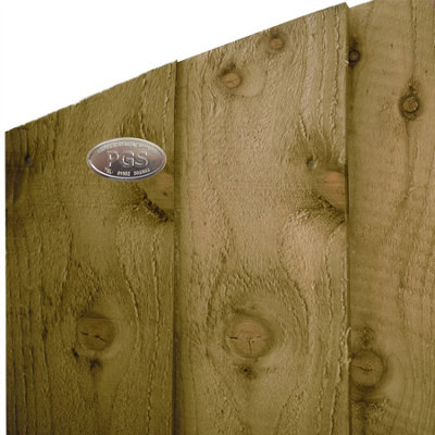 Feather Edge Wooden Fence Panel 6ft x 4ft (4 Pack) Dome Top Fully ...