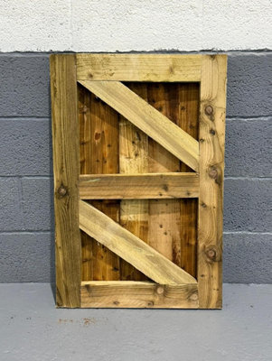 Feather Edge Wooden Garden Gate Pressure Treated 90x90cm