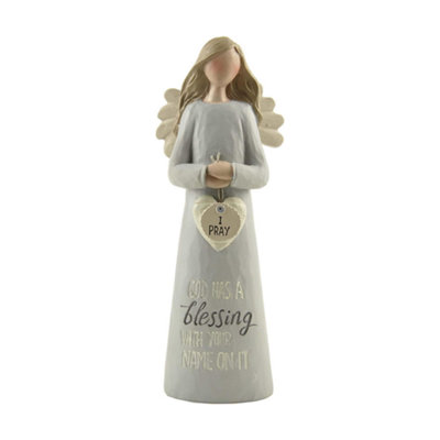 Feather & Grace Angel Figurine - I Pray (God Has A Blessing)