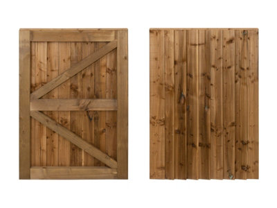Featheredge wooden garden and side gates, fully framed and capped (v2 ...