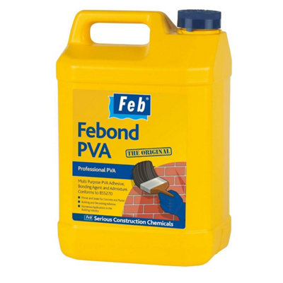 Feb Febond Professional PVA, White, 1 Litre (Pack Of 3)