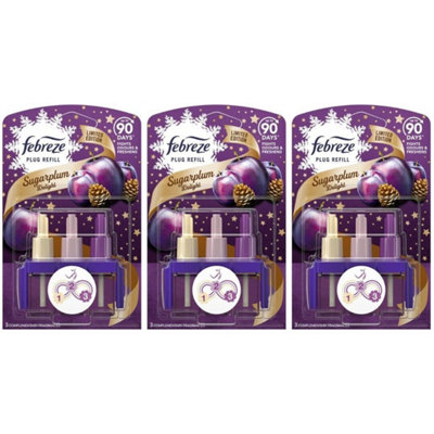Febreze 3Volution Air Freshener Plug-in Diffuser Refills Sugarplum ...