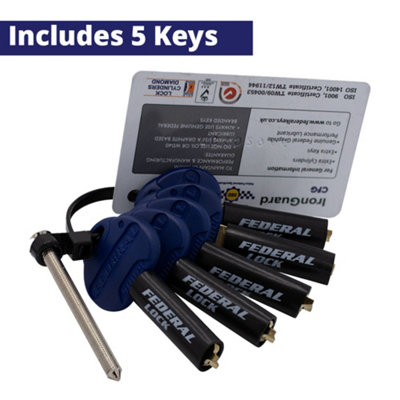 Federal 3 Star Euro Cylinder Door Lock Diamond Secure Dual Finish With ...