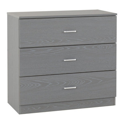 Felix 3 Drawer Chest in Grey This range comes flat-packed for easy home ...