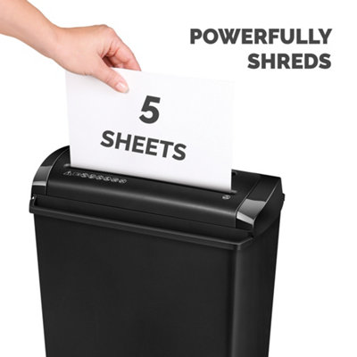 Fellowes Paper Shredder for Home Use 5 Sheet Strip Cut Shredder for ...