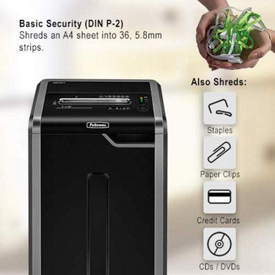 Fellowes Powershred 325i 26 Sheet Strip Cut Shredder with SafeSense ...
