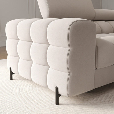 FELRO Corner Sofa with Sleeping Function and Storage Container Grey ...