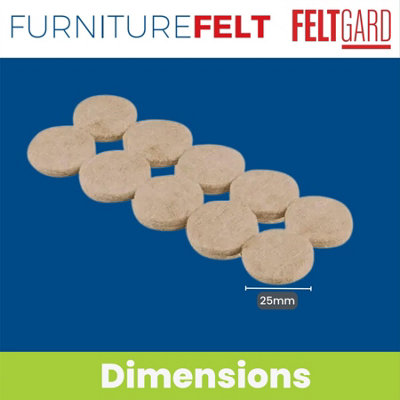 Felt Gard 19mm Round Furniture Felt Pads, Self-Adhesive Pads for ...