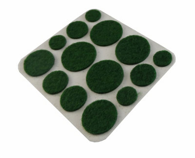 Felt Gard Furniture Felt Pads Round Assorted Green Pack of 46, Self ...
