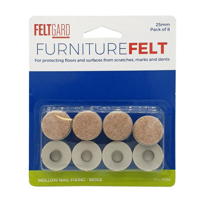 Felt Gard - Hollow Nail Fixing 25mm (1") PK8