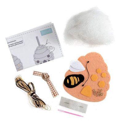 FELT KIT BEE HIVE - FELT DECORATION KIT: BEE HIVE - TRIMITS