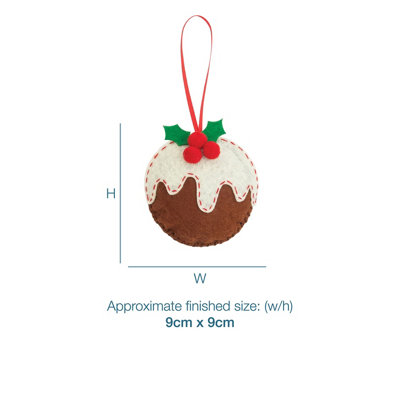 FELT KIT XMAS PUD - Felt Decoration Kit: Christmas: Christmas Pudding ...