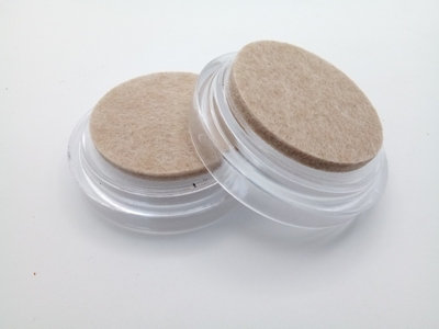 Felted Large Clear GPPS Castor Cups- Pack of 4