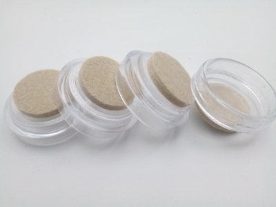 Felted Small GPPS Clear Castor Cups -Pack of 4