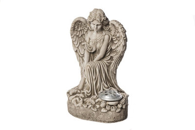 Buy Female Angel Memorial Stone Garden Ornament at B&Q