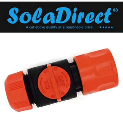 Female In-Line Hose Connector with Built-in Valve for Join Garden Hose ...