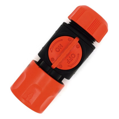 Female In-Line Hose Connector with Built-in Valve for Join Garden Hose ...
