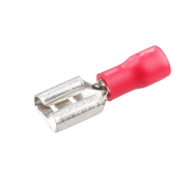 Female Red Electrical Cable Wire Spade Terminals Crimps Connectors 25pc