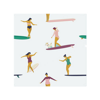 Female Surfers Splash Back designer style