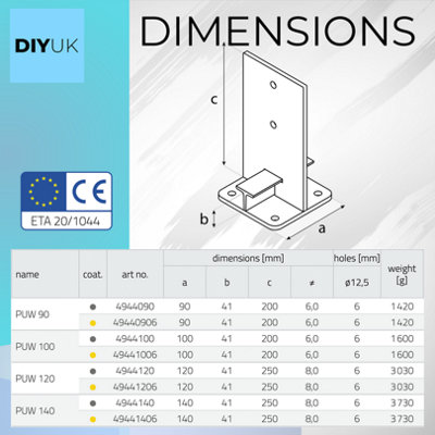 Fence Base Support Size: 140mm ( Pack of: 1 ) GOLD Brackets Concealed ...