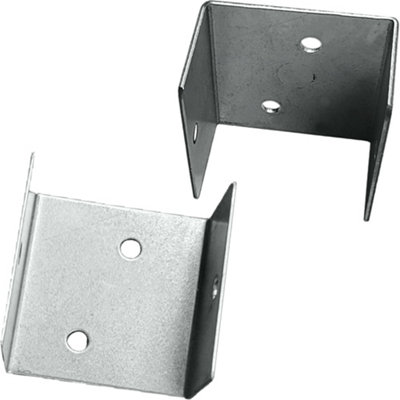 Fence Panel Clips 52mm Galvanised Brackets Fencing Post Panel Clips ...