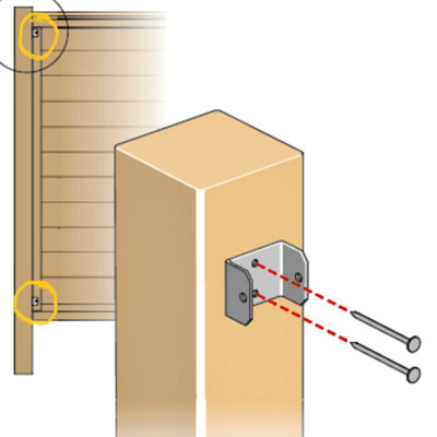 Fence Panel Clips - Trellis U Bracket for Posts - Anti Rattle ...