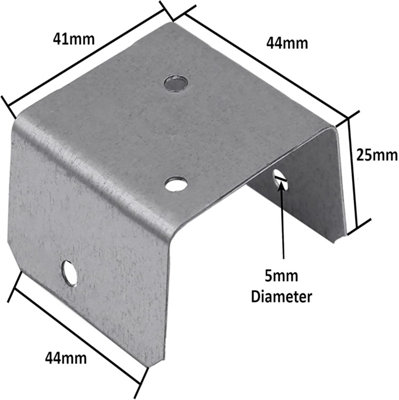 Fence Panel Clips Trellis U Clip Bracket for 35mm to 44mm Fence Panels ...