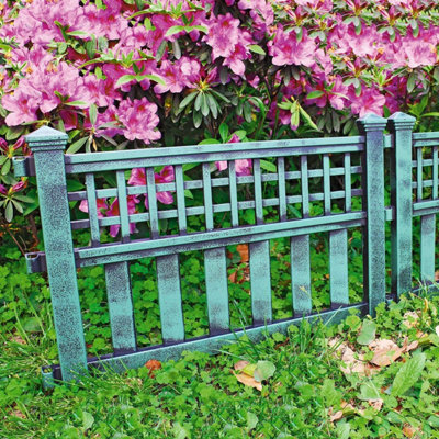 Fence Panels Garden Lawn Edging - Plastic Plant Border Landscape - With ...