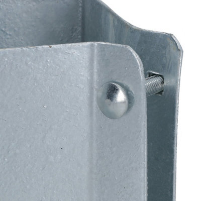 FENCE POST BOLT DOWN SHOE HOLDER SUPPORT CLAMP GALVANISED 100 X 100MM 12PK