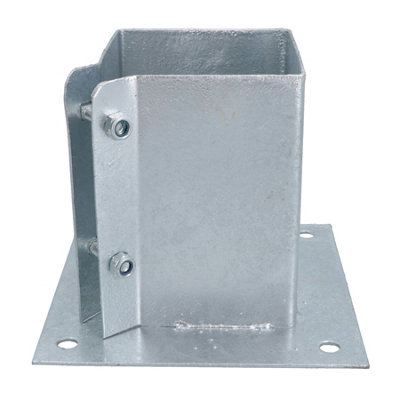 Fence Post Bolt Down Shoe Holder Support Clamp Galvanised 100 x 100mm 8PK