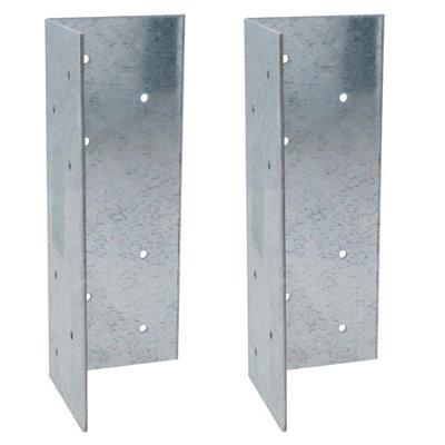 FENCE POST EXTENDER ANGLE BRACKET GALVANISED 70 X 70 X 180MM SUPPORT 2PK
