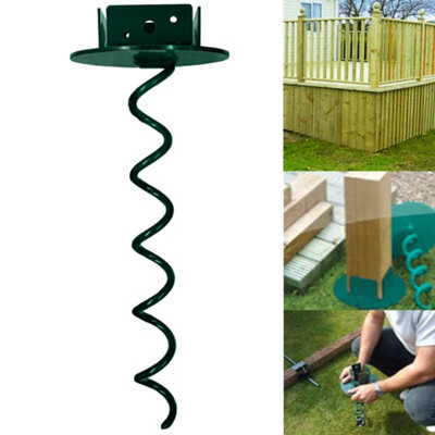 Fence Post Ground Spike Anchor for Wooden Fence Post Decking Rose Arch 4x4