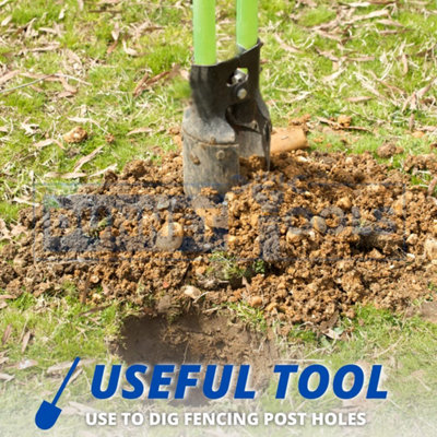 Fence Post Hole Digger Auger Diy Crossover Spade 140cm Extra Long Heavy ...