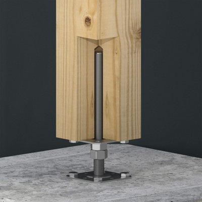 Fence Posts Repair Size: 100mm x 250mm (H) Support Brackets Adjustable ...