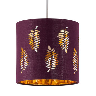Fern - Burgundy Cut Out 15.5cm Table Lamp Shade