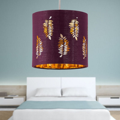 Fern - Burgundy Cut Out 15.5cm Table Lamp Shade